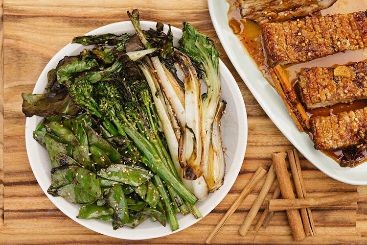 Soy and Sesame Grilled Seasonal Greens | Veggies Recipes | Weber BBQ